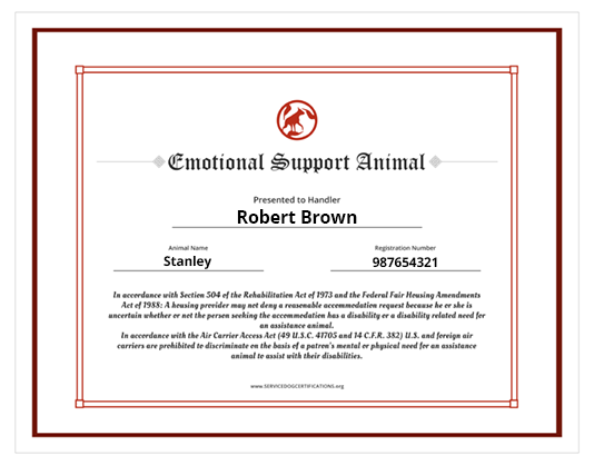 Emotional Support Animal ID - Service Dog Certifications Emotional Support Animal ID - Service Dog Certifications